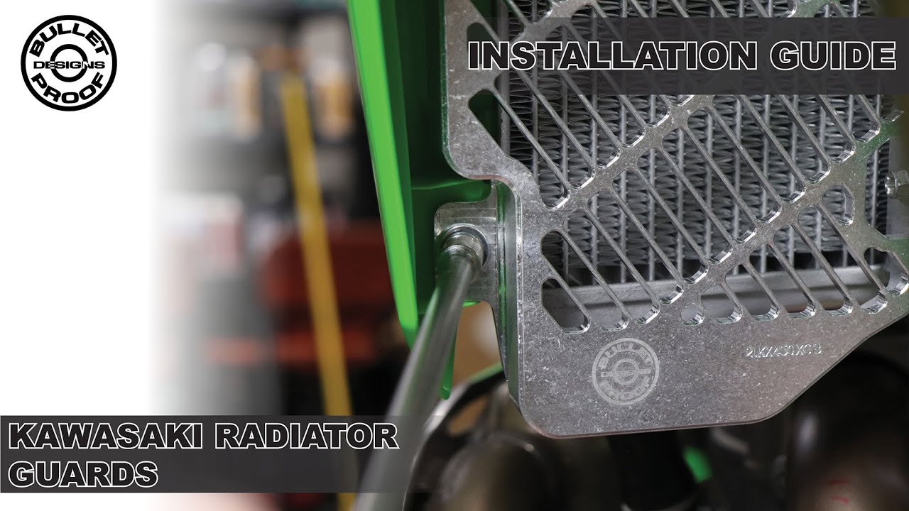 BULLET PROOF DESIGNS - KAWASAKI RADIATOR GUARDS: Installation - YouTube