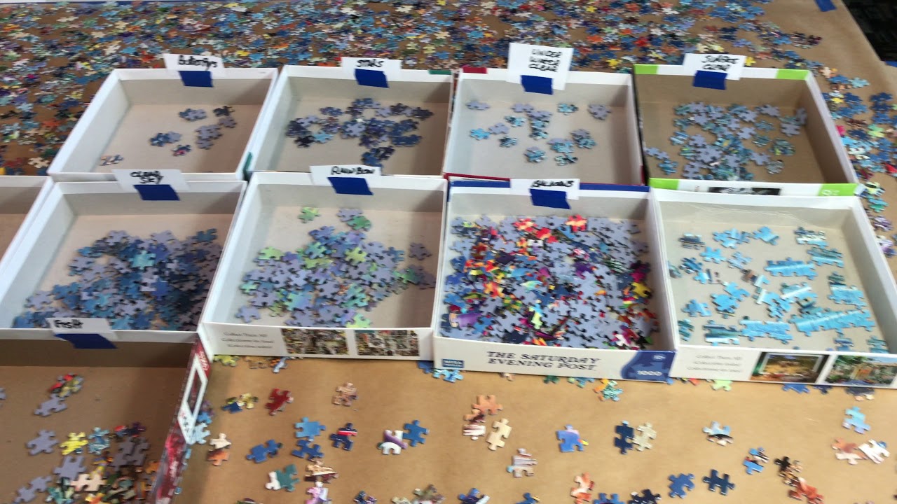 Educa Life 24,000 Piece Puzzle- Day18- My Sorting System - YouTube