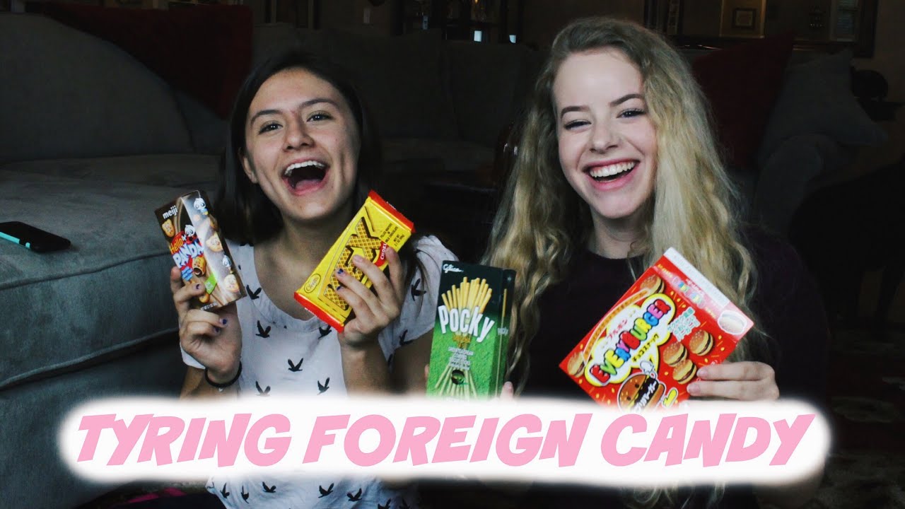 AMERICANS TRY FOREIGN CANDY | Courtney Marmo - YouTube