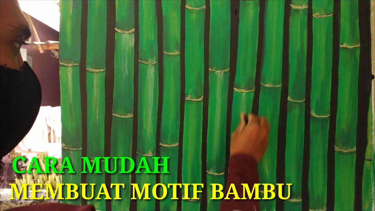 Cara mudah membuat motif bambu pada dinding menggunakan cat tembok ...