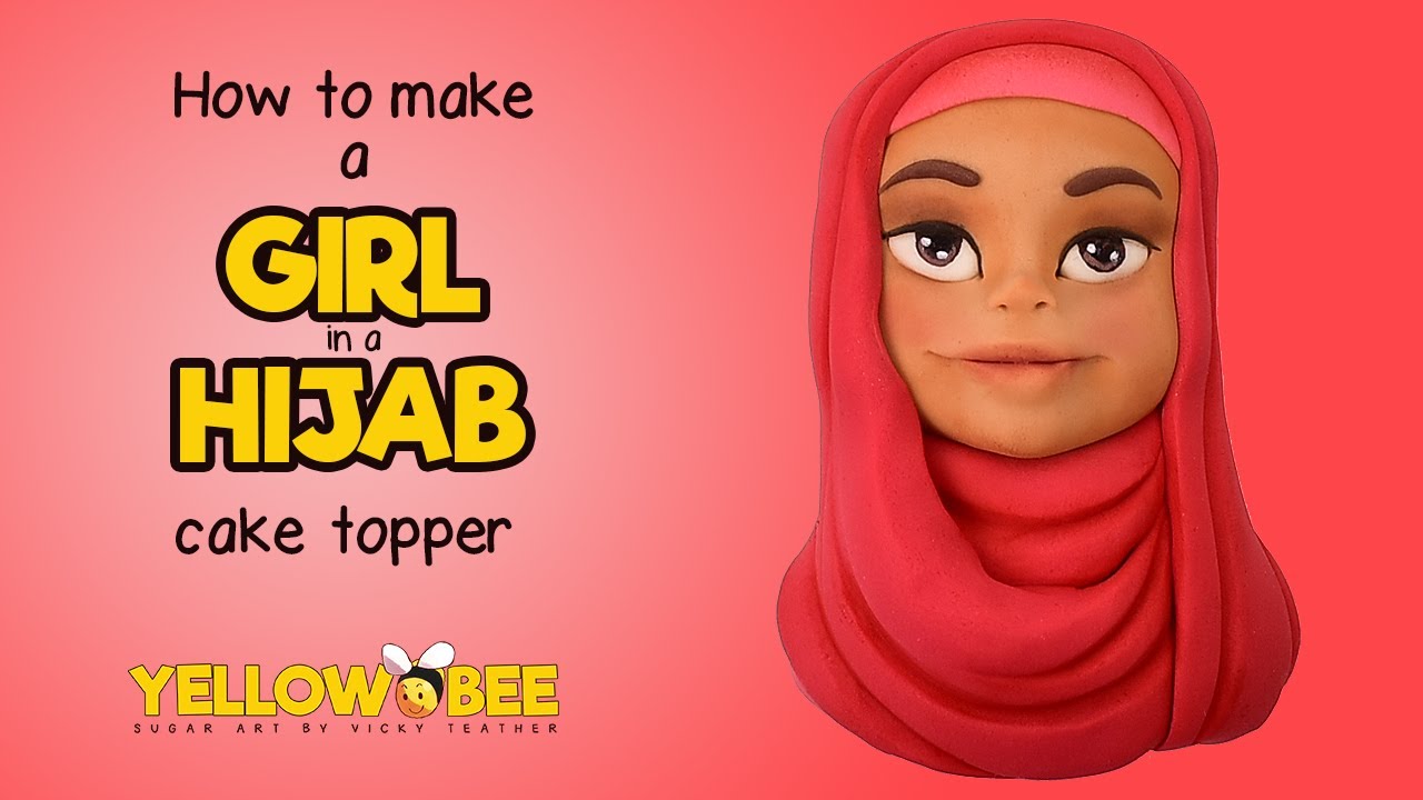 How to model a girl in a Hijab cake topper | Sugarcraft | Cake Tutorial ...