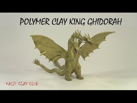 Polymer Clay KING GHIDORAH - How to make tutorial - Kaiju