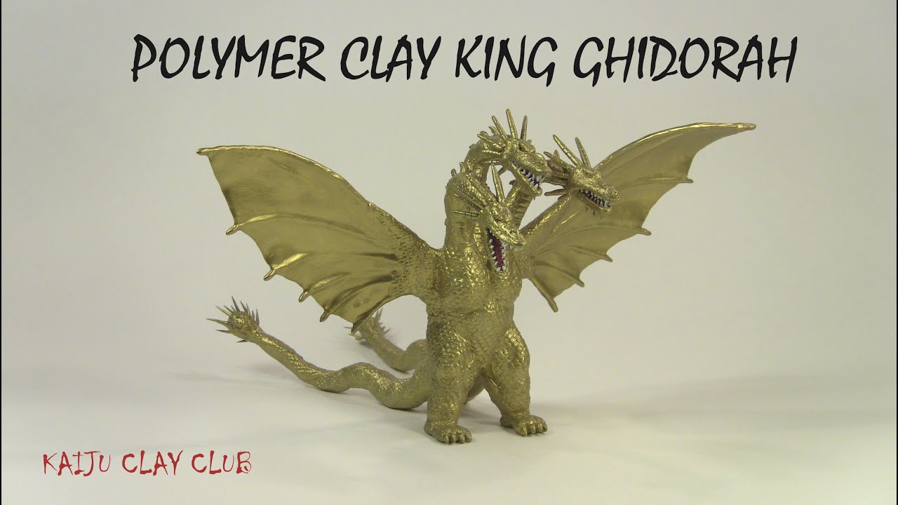 Polymer Clay KING GHIDORAH - How to make tutorial - Kaiju - YouTube