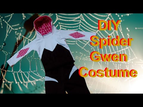DIY Spider Gwen Costume - Ghost Spider Costume (Toddler Size) - YouTube