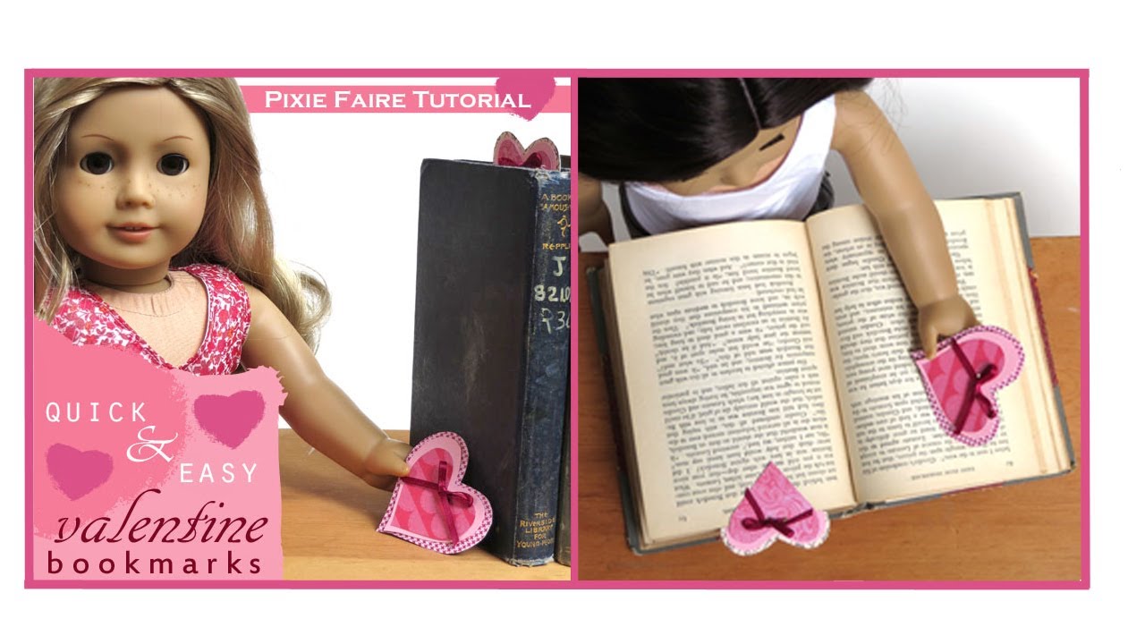 How To Make Valentine Bookmarks for American Girl Dolls - Liberty Jane ...