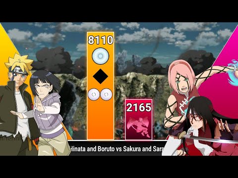 Hinata and Boruto vs Sakura and Sarada POWER LEVELS