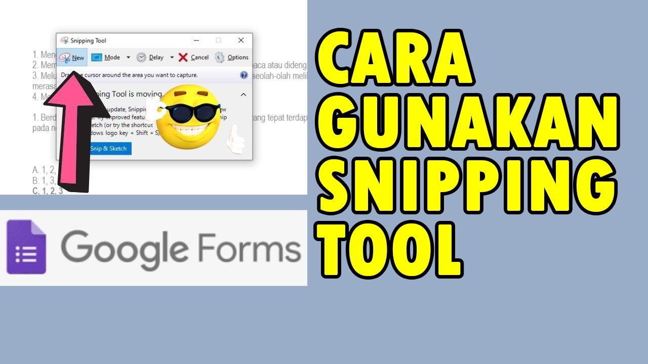 Cara Menggunakan Snipping Tool di Google Form - YouTube