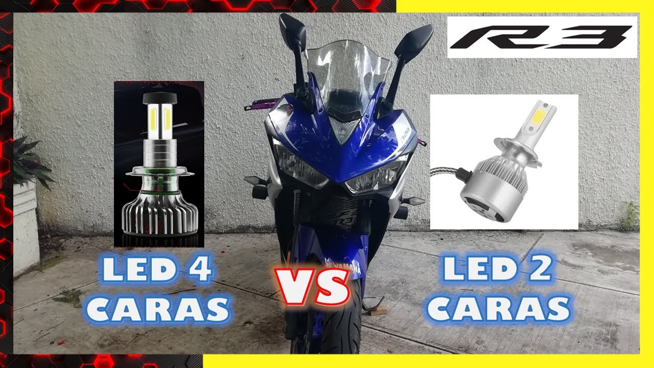 🔧Yamaha R3🏍️ INSTALAR NUEVO LED DE 4 CARAS 🛠️| LED 4 CARAS VS LED 2 ...