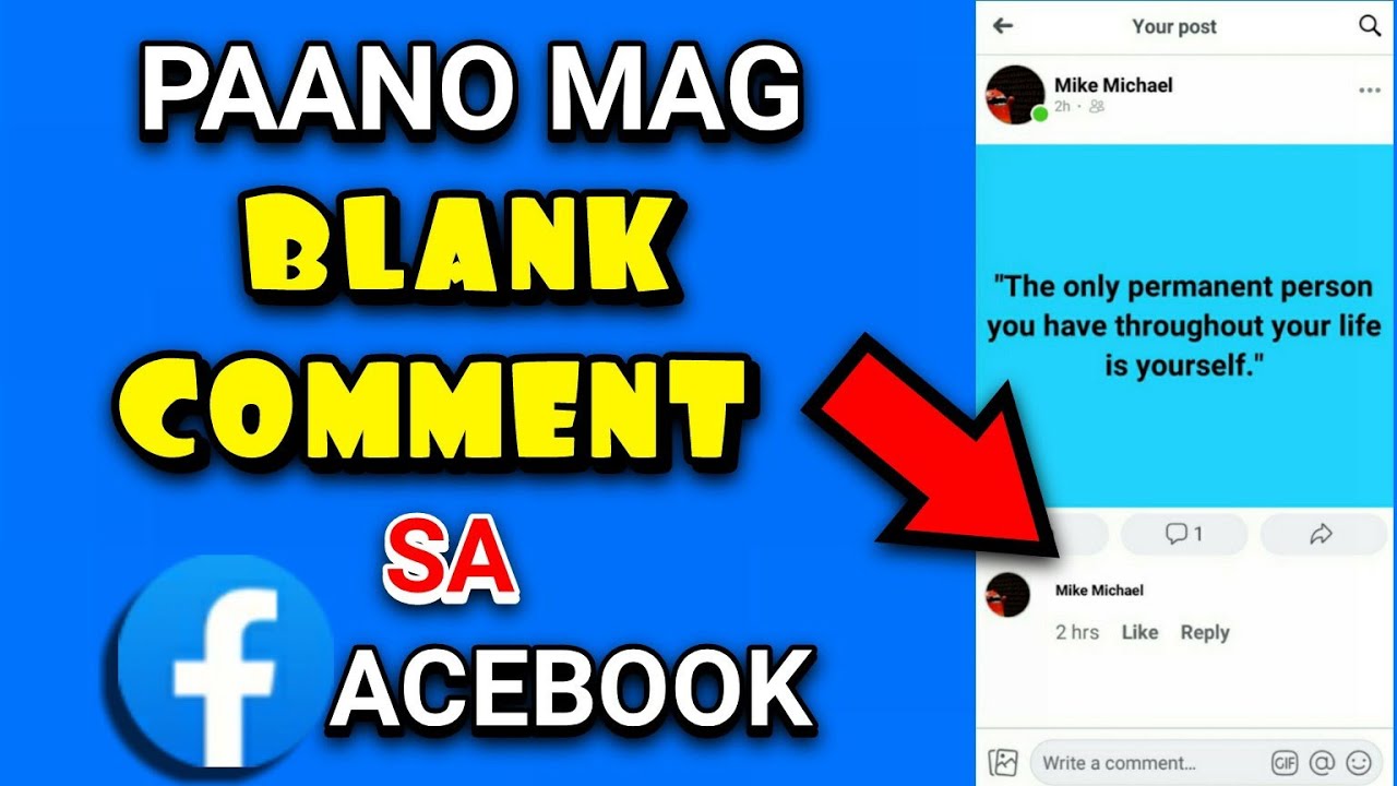 PAANO MAG-BLANK COMMENT SA FACEBOOK? 2023 | HOW TO BLANK COMMENT ON ...