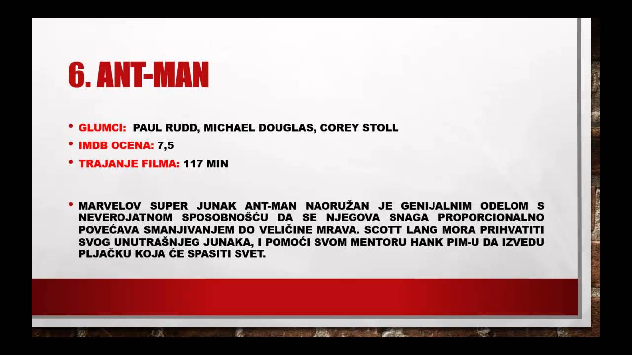 10 najboljih akcionih filmova u 2015. godini - YouTube