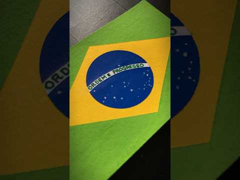 BRAZIL 🇧🇷 Flag Drawing #brasil #flag #posca
