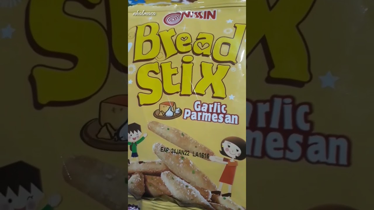 FILIPINO SNACK: NISSIN BREAD STIX GARLIC PARMESAN #shorts - YouTube