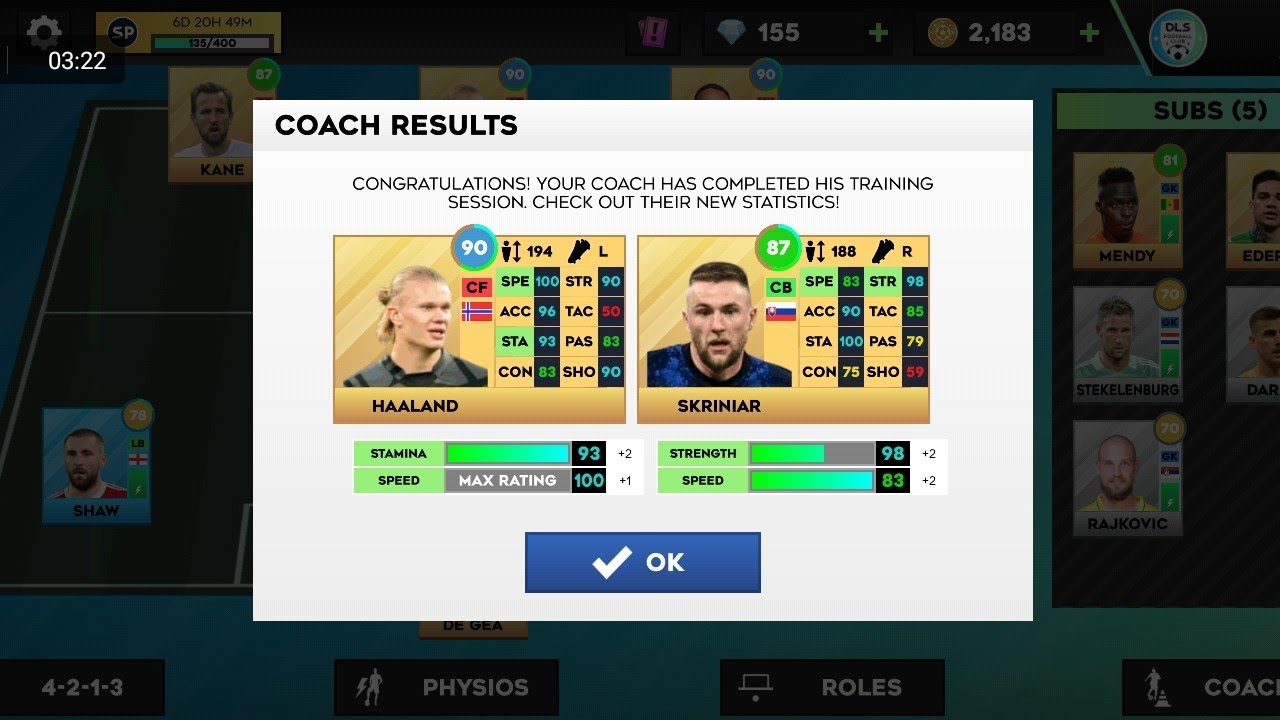 DLS 23| Upgrade HAALAND SKRINIAR KANE NEYMAR & SHAW #dls23 - YouTube