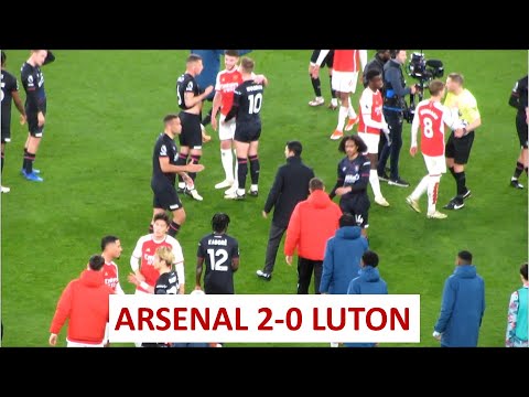 Goal & Full Time Celebrations - Arsenal 2-0 Luton Town - YouTube