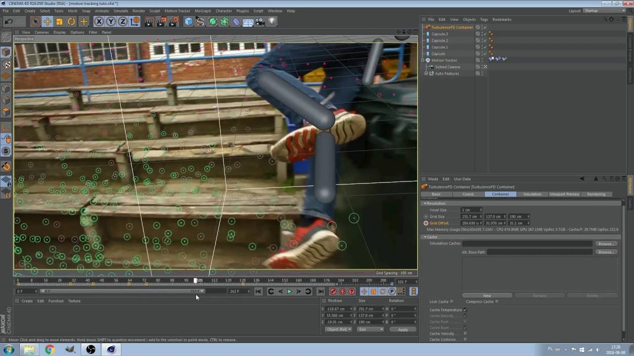 quicksilver blue trail effect tutorial Cinema 4d + after effects with turbulence FD - YouTube