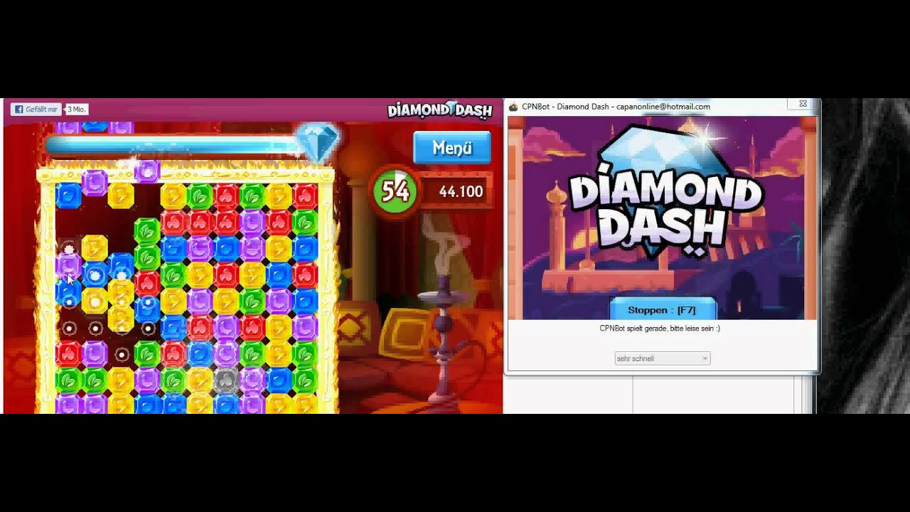 New Diamond Dash Facebook April 2012 (Highscore Tricks) - YouTube