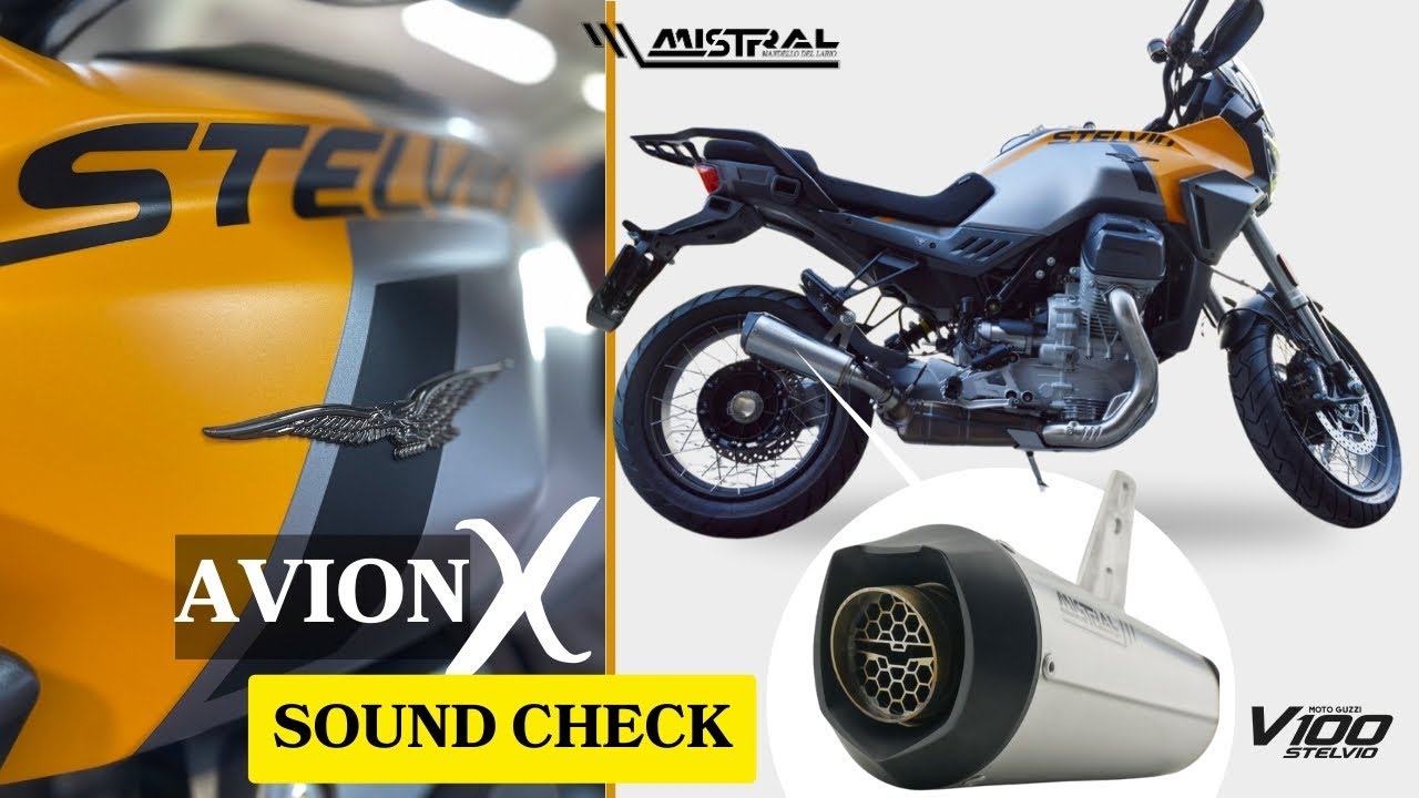 MISTRAL AVION X Exhaust - V100 Stelvio - SOUND CHECK - YouTube