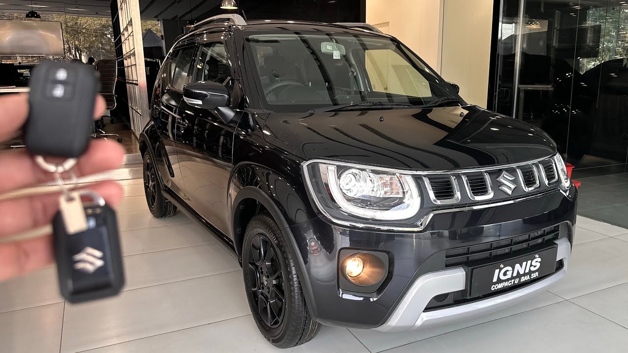 2024 Maruti Suzuki Ignis Alpha (AMT) Top Model Black🔥 Full Review ...