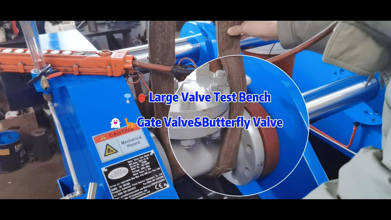 Valves and strainer hydro pressure test bench - YouTube