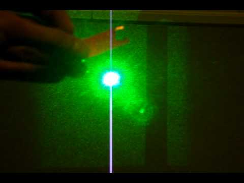 High Power Green Laser Burning With Beam Expander - YouTube
