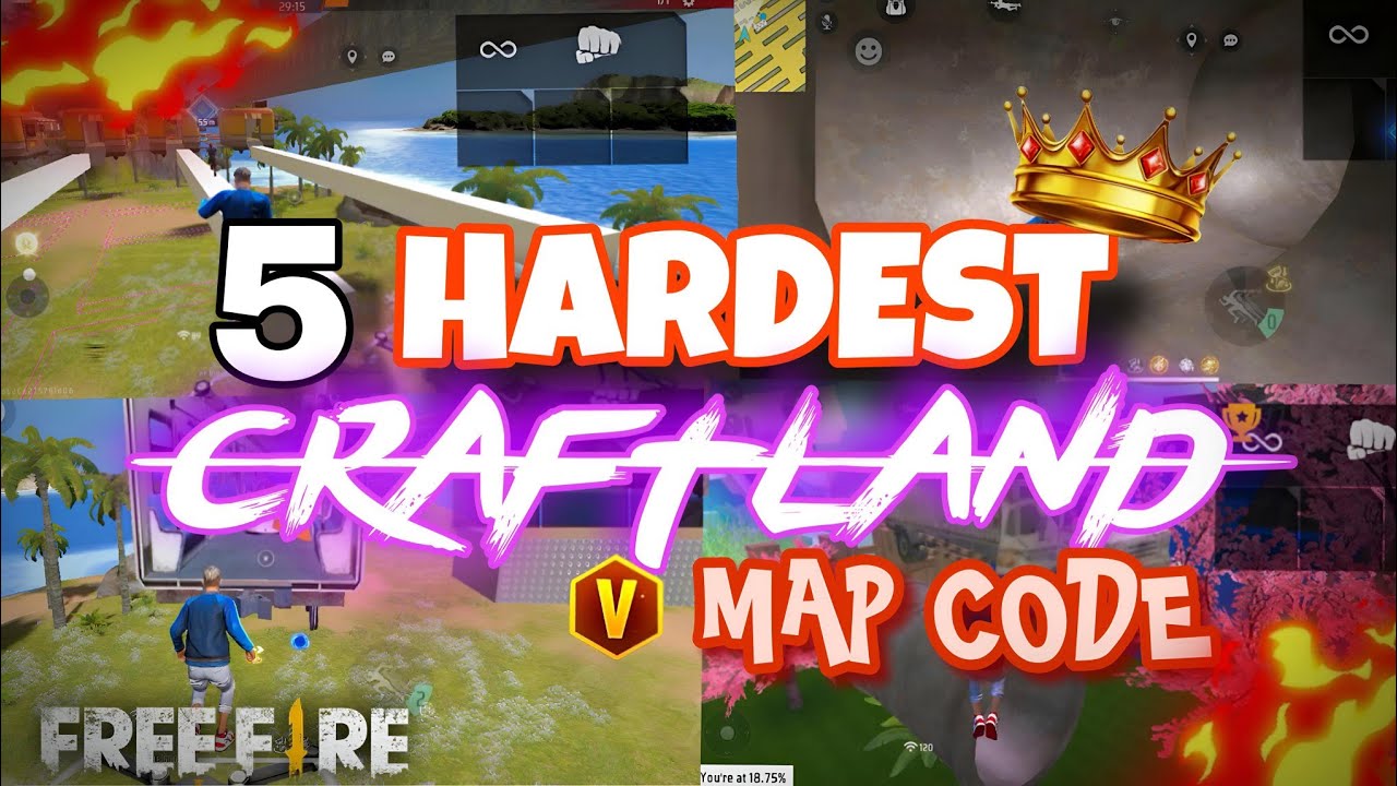 Free Fire Hardest Craftland Parkour Map Code 2024 || FF Parkour Map ...