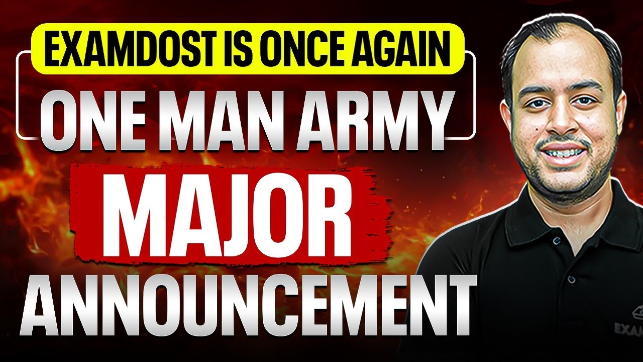 Examdost is once again One Man Army | Major Announcement | Ankit Goyal ...