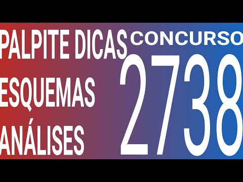2738 / PALPITE DICAS ESQUEMAS ANALISES E RESUMO DO ÚLTIMO CONCURSO 2737