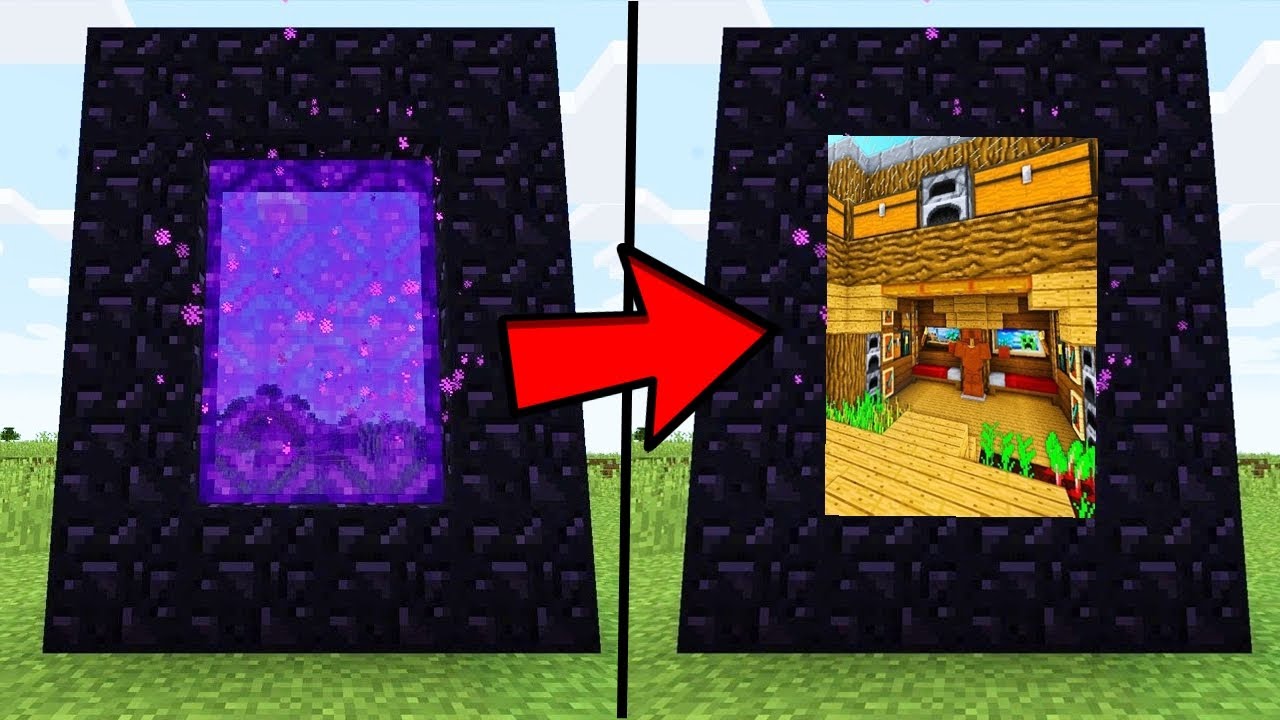 I MADE A SECRET NETHER PORTAL HOUSE IN MINECRAFT - YouTube