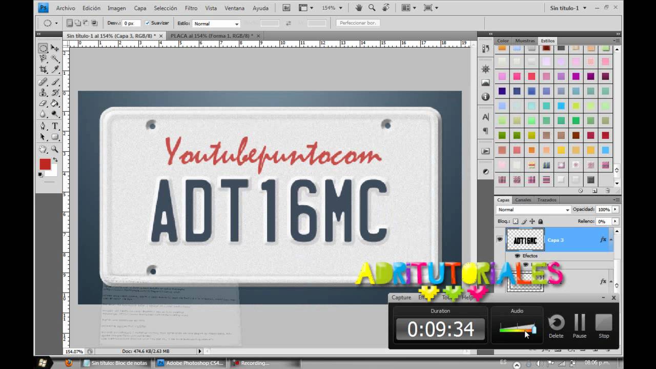 Photoshop || Crear una placa de Automóvil realista. - YouTube