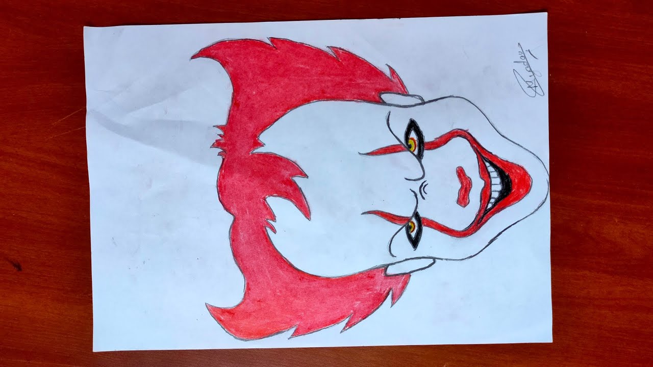 Drawing of pennywise (IT Chapter 2) - YouTube