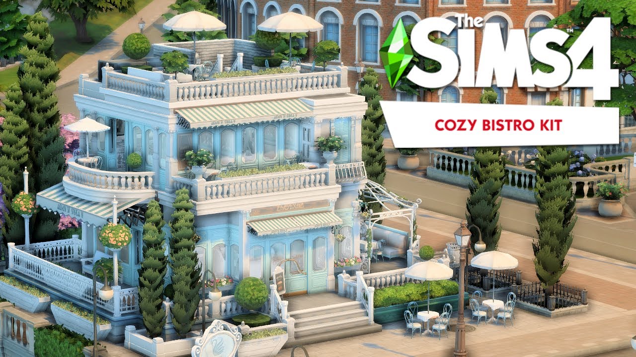 Watch me build a Cozy Bistro Cafe ☕ The Sims 4 Speed Build Video (no CC ...