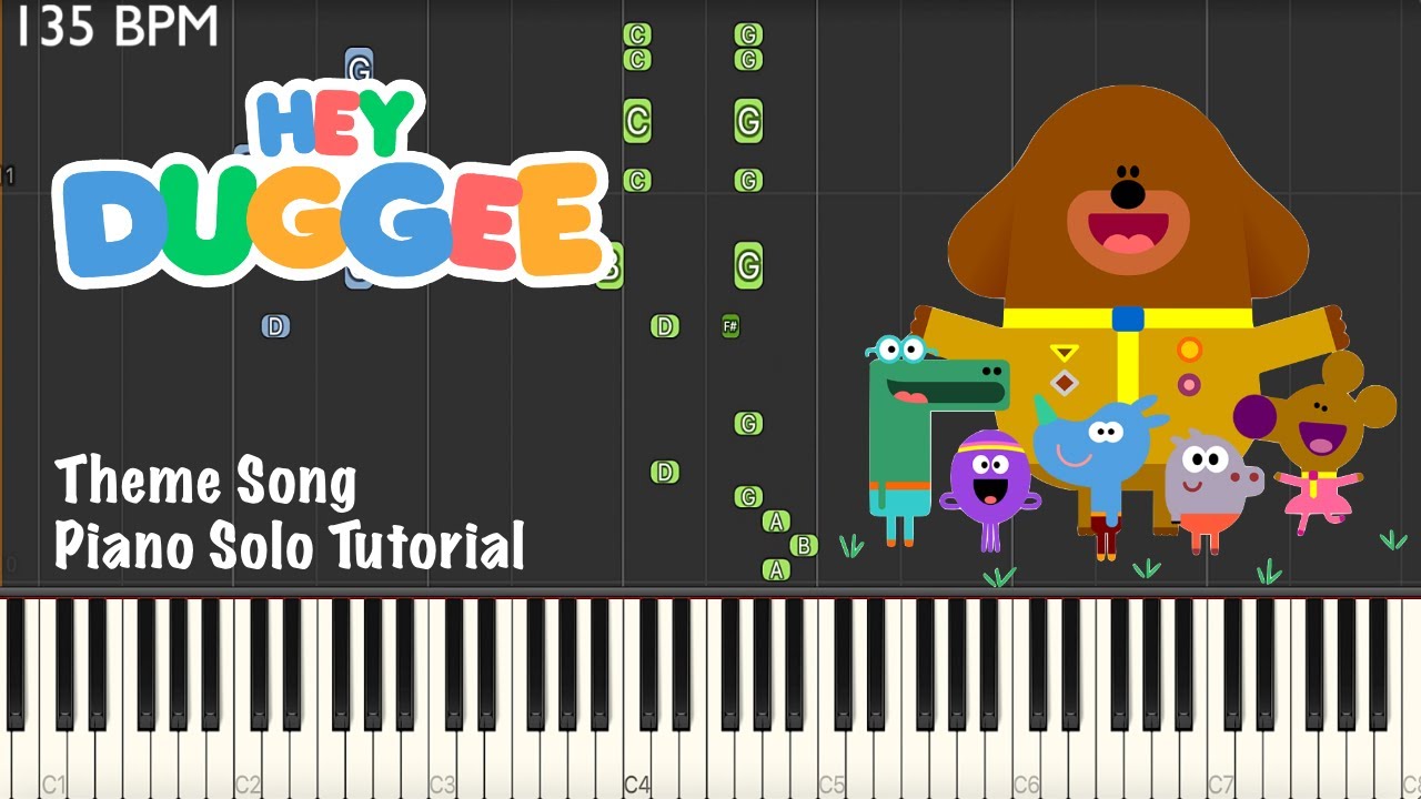 CBeebies' Hey Duggee ~ Theme Song ~ Piano Solo Tutorial - YouTube