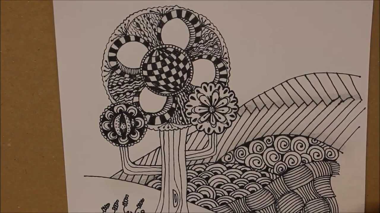 Doodle Tree Tangle Demo - YouTube