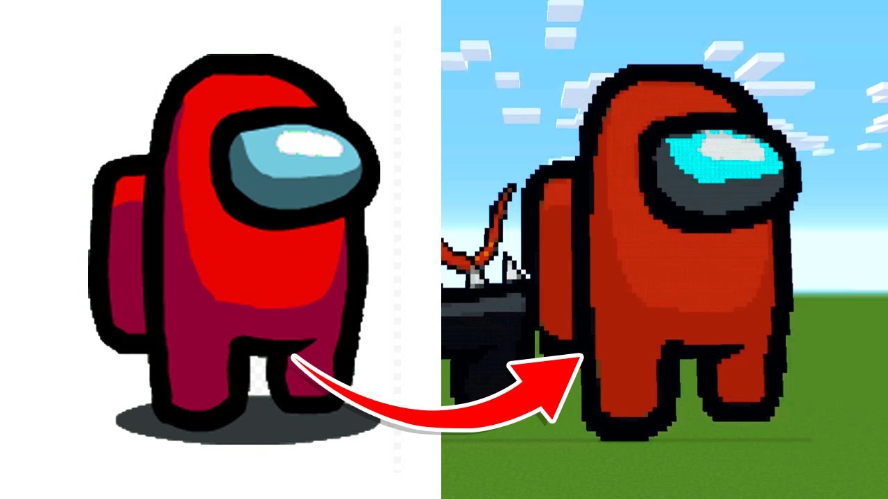 Among us Minecraft Pixel Art Timelapse. - YouTube