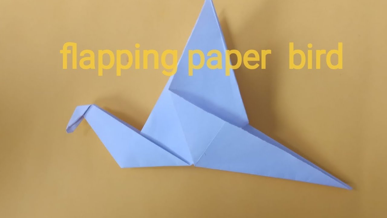 Paper flapping bird || easy paper origami bird ||paper crafts. - YouTube
