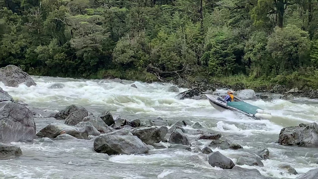 Jet Boating Hidden Falls Rapid, Hollyford River 2020 - YouTube