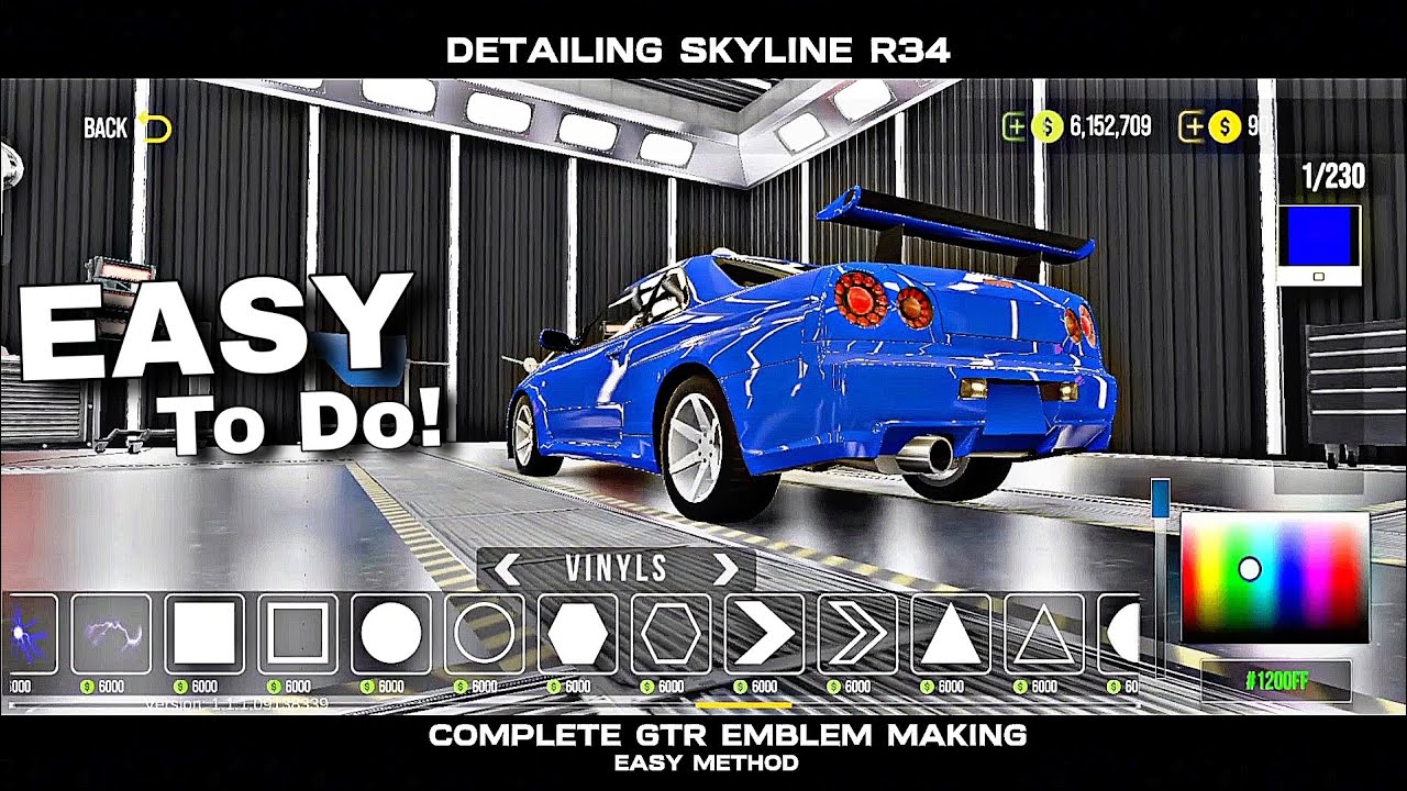 Detail Tutorial Nissan Skyline R34 in Car Parking Multiplayer 2 - YouTube
