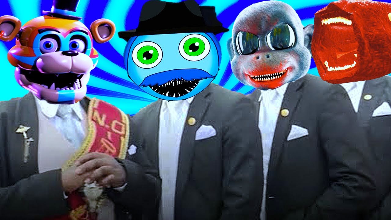 FNAF Security Breach & Daddy Long Legs & Cartoon Monkey & Train Eater ...