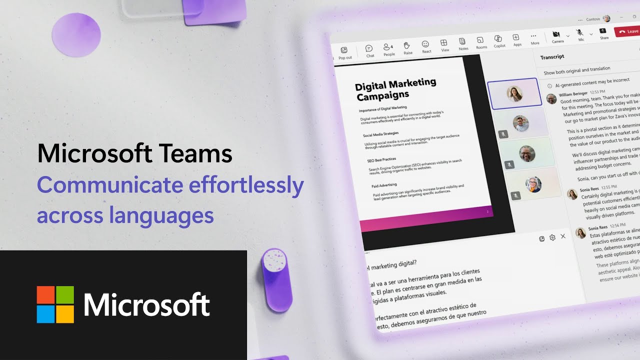Microsoft Teams - Communicate effortlessly across languages - YouTube