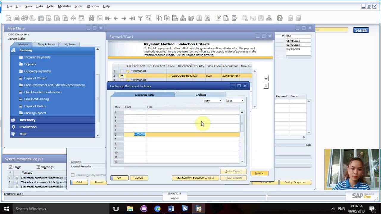 Banking Payment wizard - YouTube