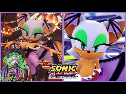 🦇 Rouge Looks GREAT in Morrigan's Outfit! - Sonic Racing: CrossWorlds (4K)