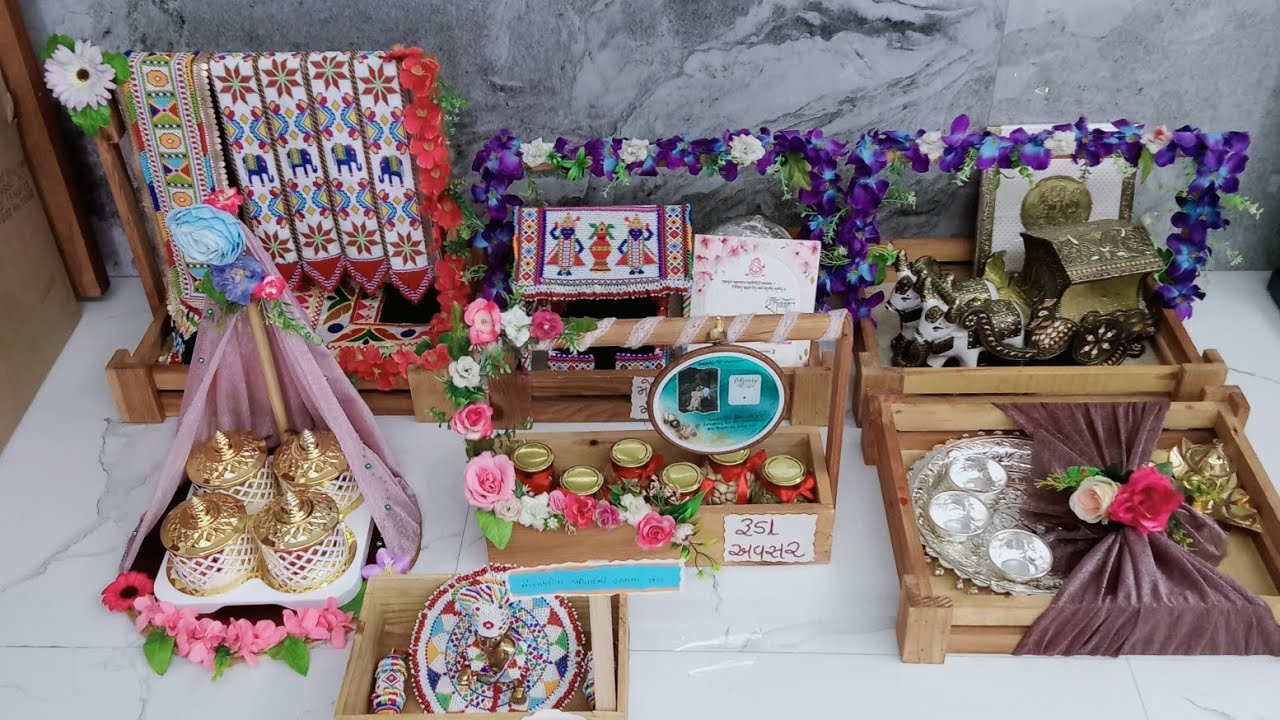 Lagan lakhan decoration// wooden tray// chab decoration - YouTube