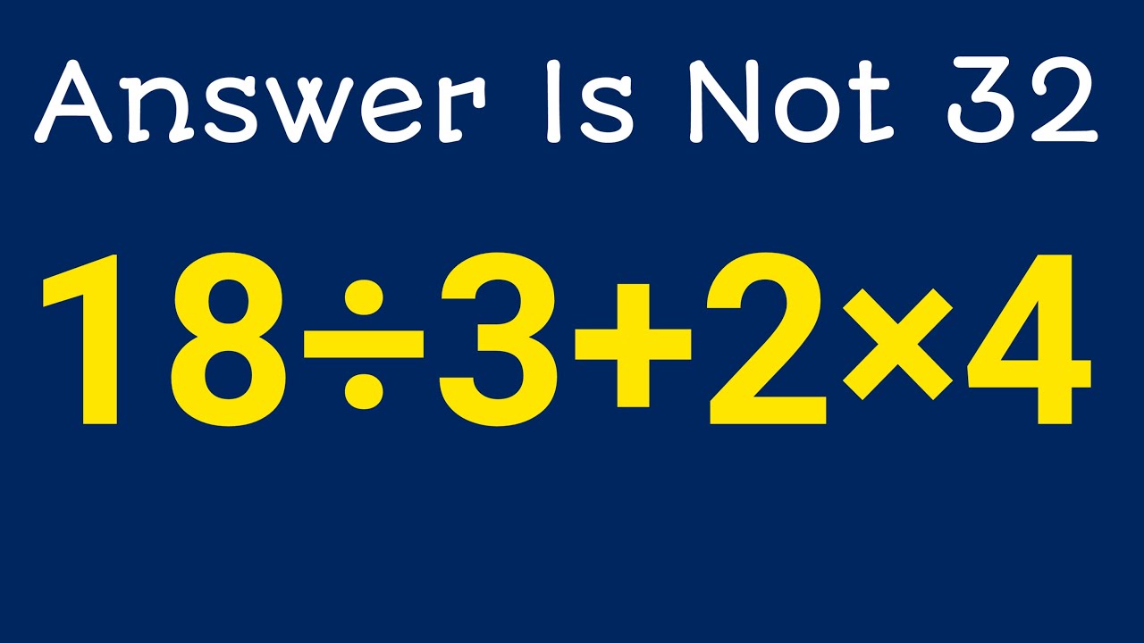 Most People Will Get This Simple Math Question Wrong! - YouTube