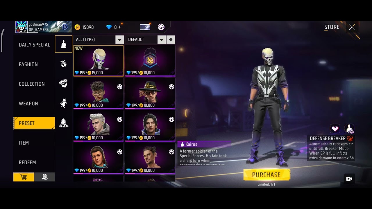 new character buy on free fire - YouTube