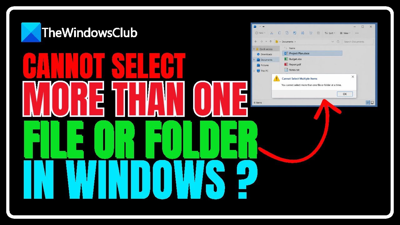 Cannot select more than one file or folder in Windows 11 - YouTube