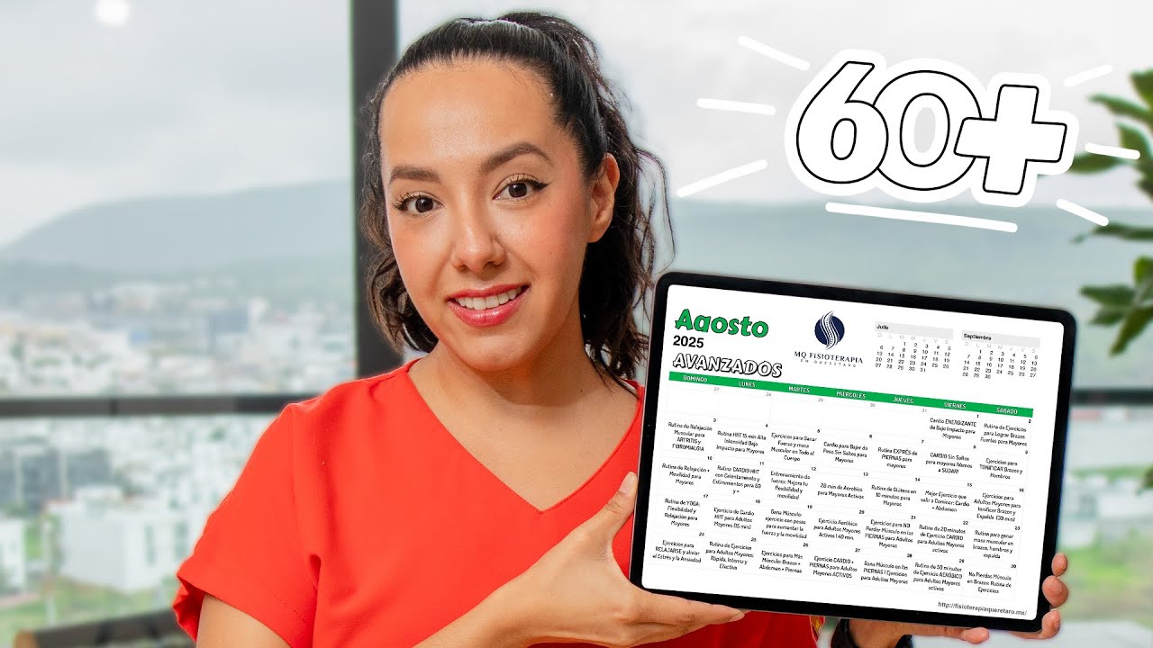 🗓️ Calendario AGOSTO 2025: Ejercicios para Adultos Mayores | Mariana Quevedo - YouTube
