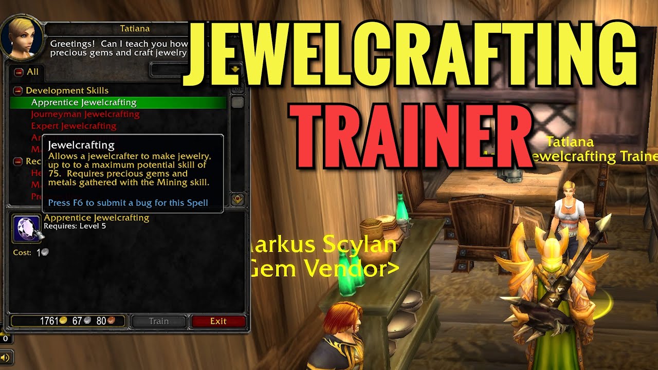 Honor Hold Jewelcrafting Trainer Location (WoW TBC) - YouTube