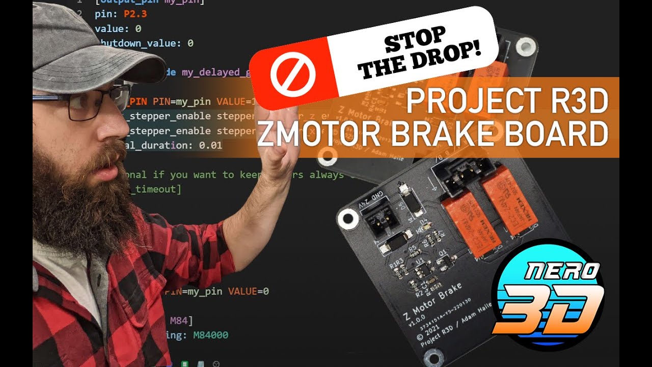 STOP THE DROP! - Project R3D Zmotor Brake Board #3dprinting - YouTube