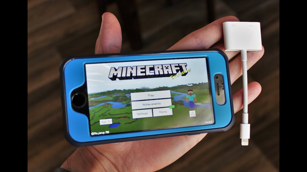 How to Play Minecraft Pocket Edition On Full Size TV!!! - YouTube