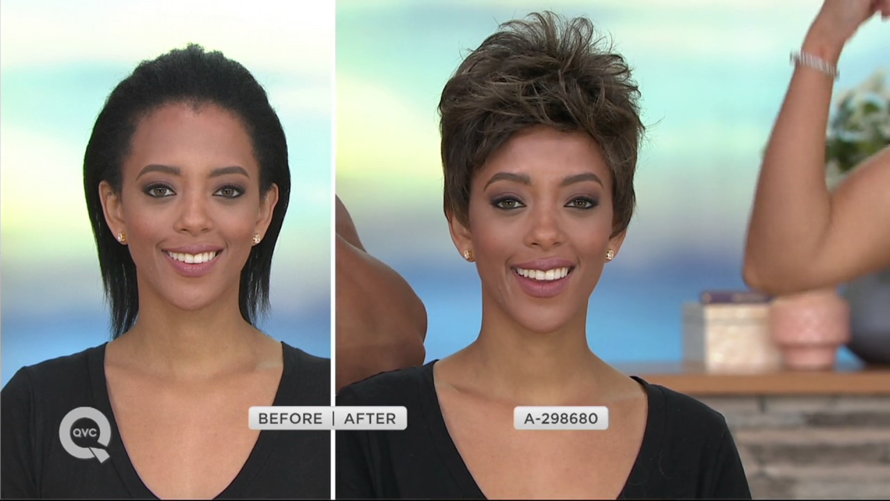 LUXHAIR by Sherri Shepherd Wavy Boy Cut Wig on QVC - YouTube